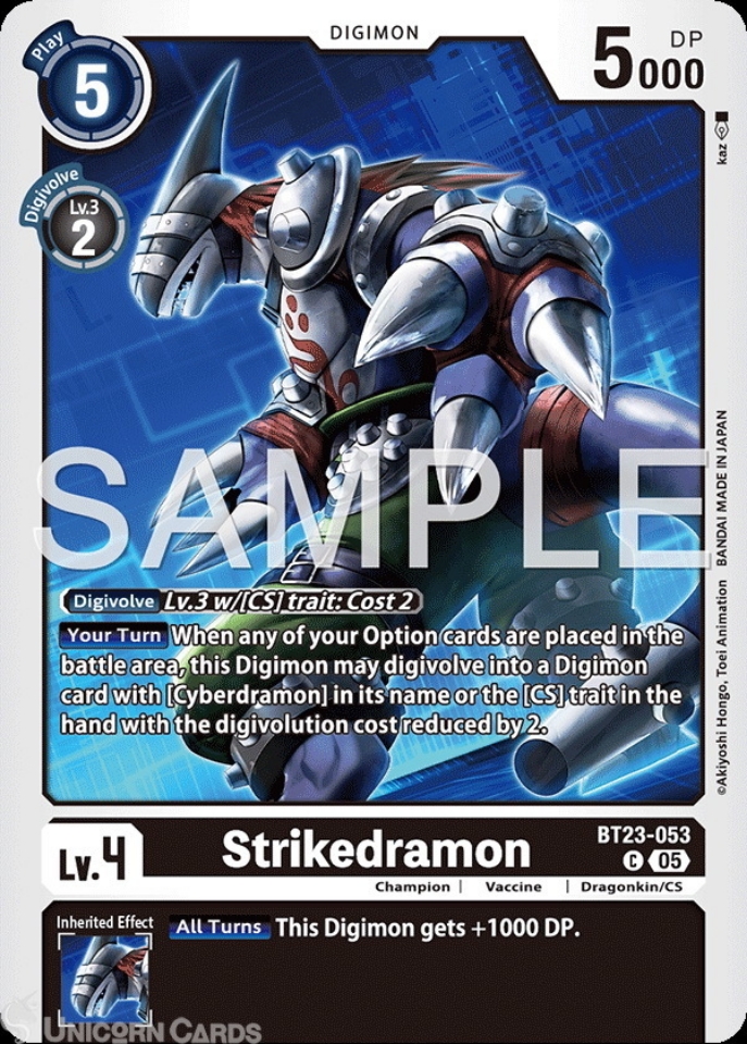 BT23-053 Strikedramon : Common Digimon Card : BT23: Hackers’ Slumber ...