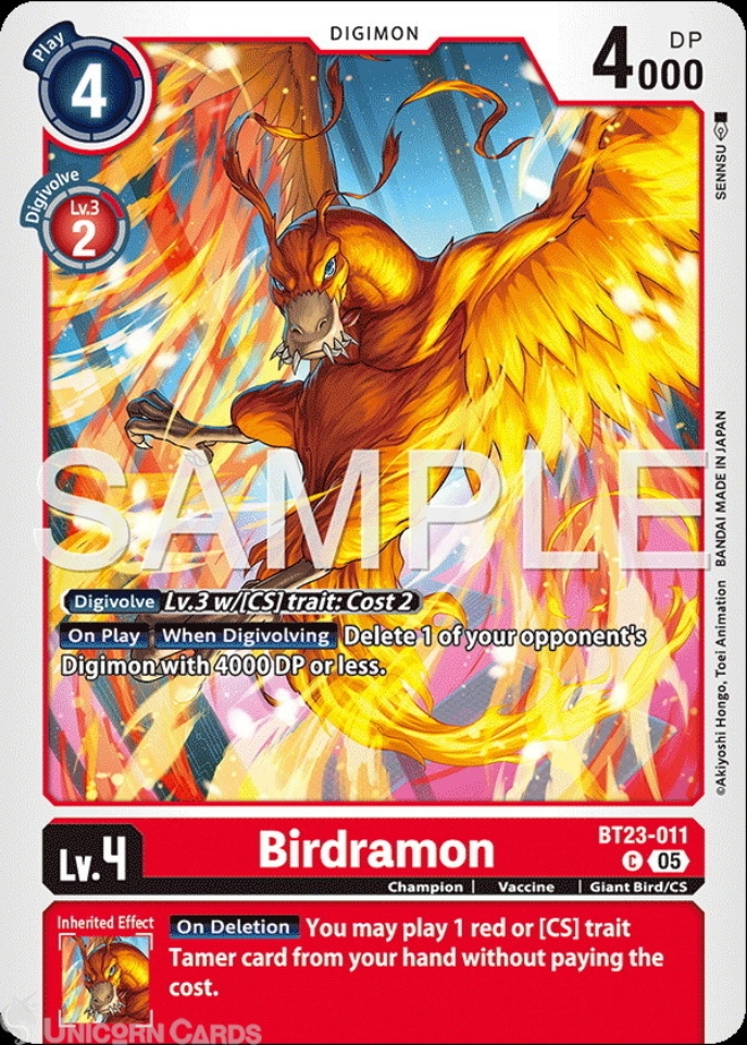 BT23-011 Birdramon : Common Digimon Card : BT23: Hackers’ Slumber ...