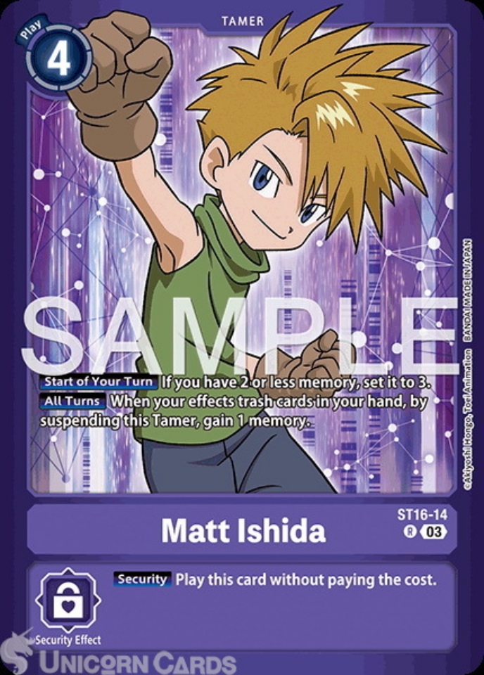ST16-14 Matt Ishida : Rare Alternative Art Digimon Card : LM06: Billion ...