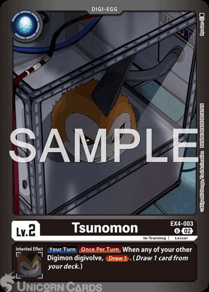EX4-003 Tsunomon : Uncommon Alternative Art Digimon Card : LM06 ...