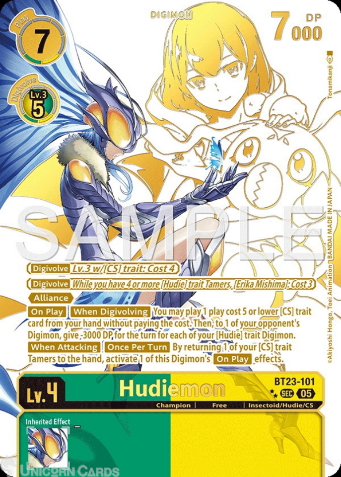BT23-101 Hudiemon : Rare Pull SP Cards & Rare Pulls Digimon Card : BT23 ...