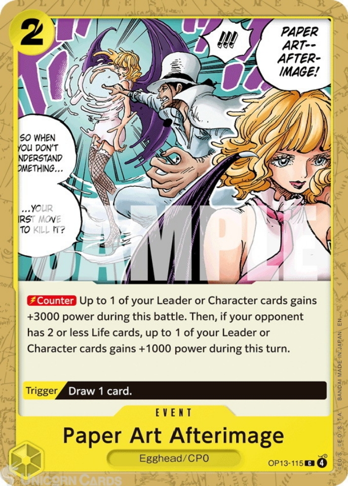OP13-115 Paper Art Afterimage : Common English One Piece TCG Card ...