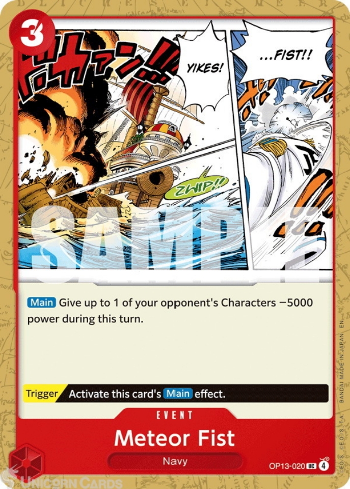 OP13-020 Meteor Fist : Uncommon English One Piece TCG Card : OP13 ...