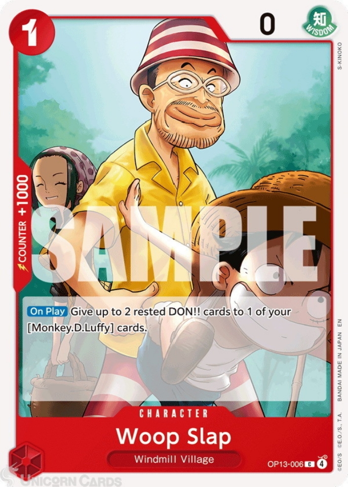 OP13-006 Woop Slap : Common English One Piece TCG Card : OP13: Carrying ...