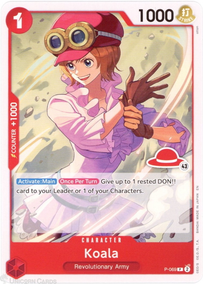 P-069 Koala : Promo Non-Foil English One Piece TCG Card : LD01: Learn ...