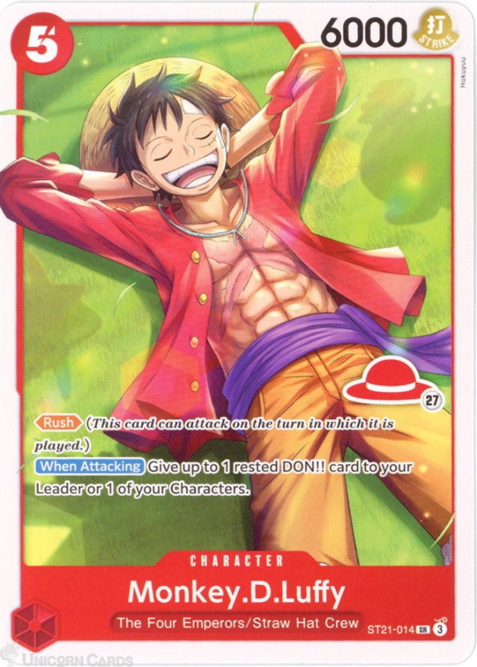 ST21-014 Monkey.D.Luffy : Super Rare Non-Foil English One Piece TCG ...
