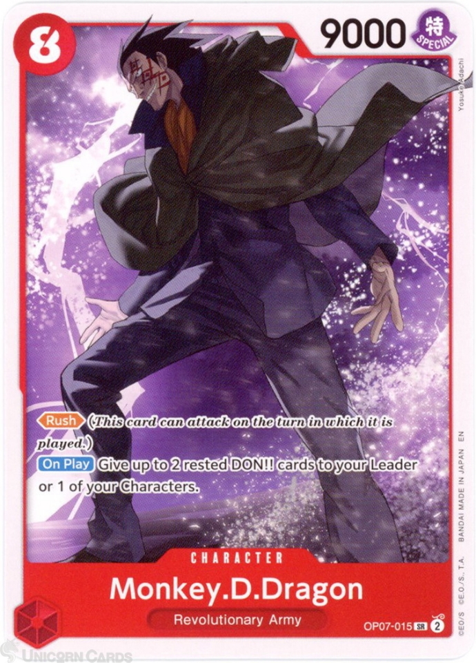 OP07-015 Monkey.D.Dragon : Super Rare Non-Foil English One Piece TCG ...
