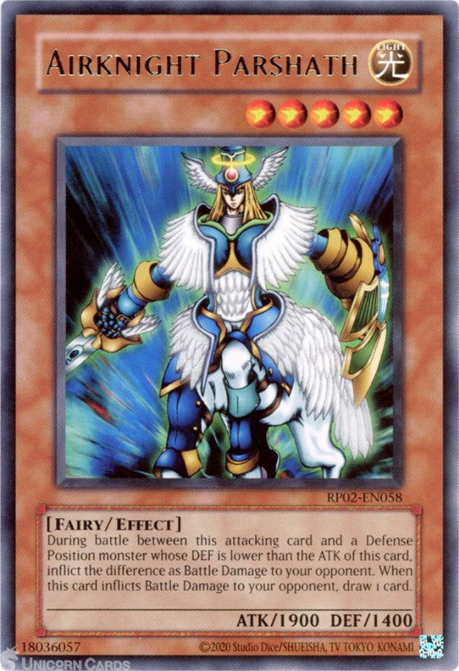 RP02-EN058 Airknight Parshath : Rare RP02: Retro Pack 2 UNL Edition ...