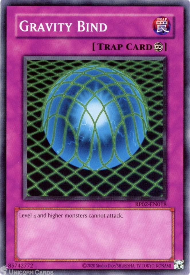 RP02-EN018 Gravity Bind : Common UNL Edition Mint YuGiOh Card:: Unicorn ...