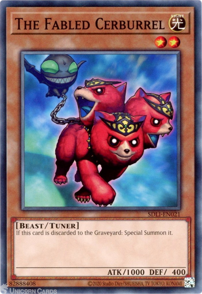 SDLI-EN021 The Fabled Cerburrel : Common UNL Edition Mint YuGiOh Card ...