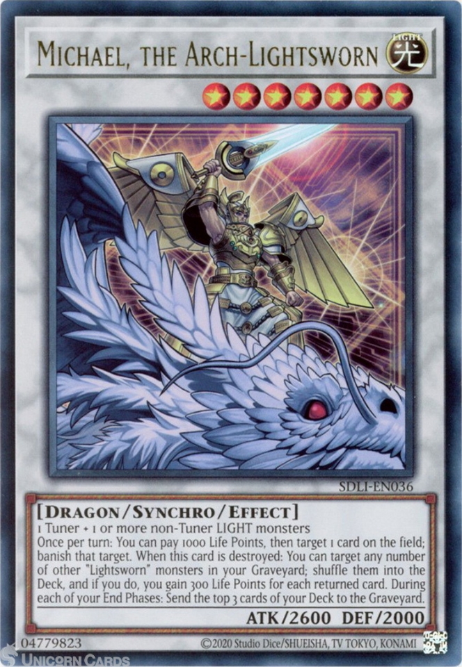 SDLI-EN036 Michael, the Arch-Lightsworn : Ultra Rare UNL Edition Mint ...