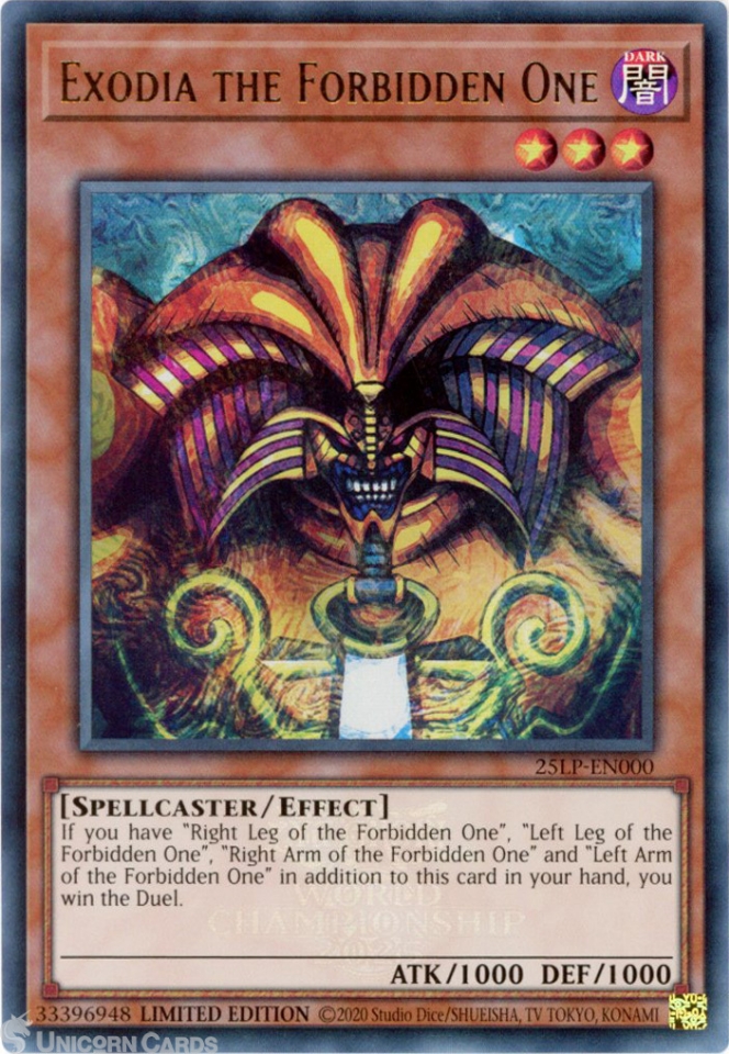25LP-EN000 Exodia the Forbidden One : Emblazoned Ultra Rare (Special ...