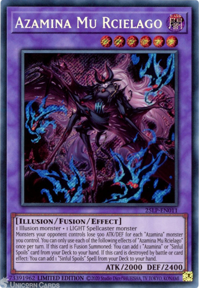 25LP-EN011 Azamina Mu Rcielago : Secret Rare Limited Edition Mint ...