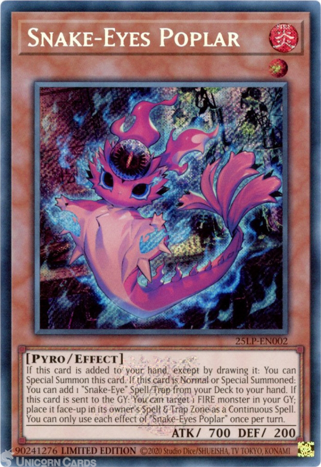 25LP-EN002 Snake-Eyes Poplar : Emblazoned Secret Rare (Special Stamped ...