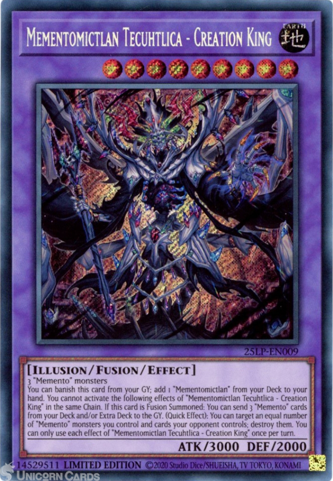 25LP-EN009 Mementomictlan Tecuhtlica - Creation King : Secret Rare ...