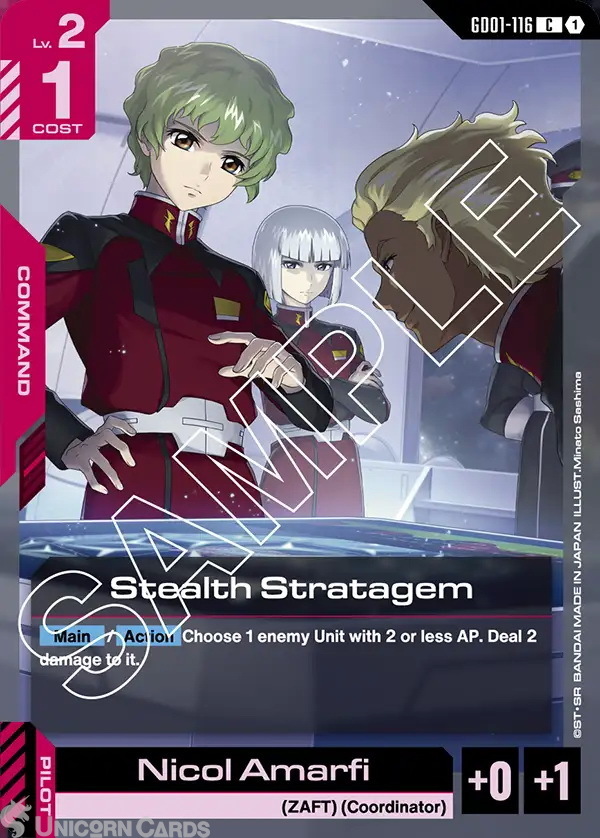 GD01-116 Stealth Stratagem : C Gundam TCG Card : GD01: Newtype Rising ...