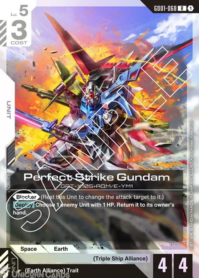 GD01-068 Perfect Strike Gundam : R Holofoil Gundam TCG Card : GD01 ...