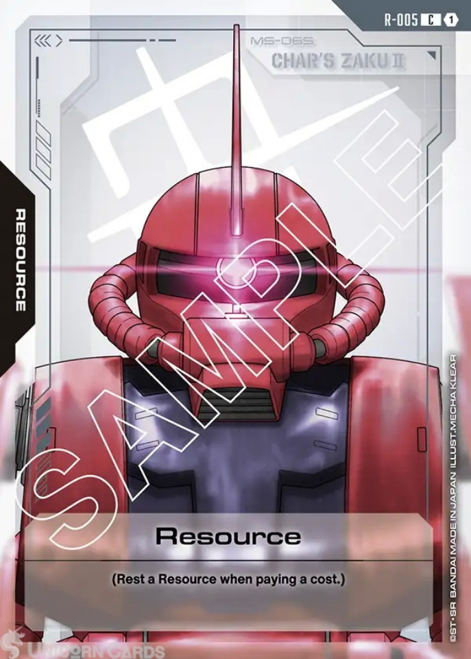 R-005 Resource : C Gundam TCG Card : GD01: Newtype Rising:: Unicorn ...