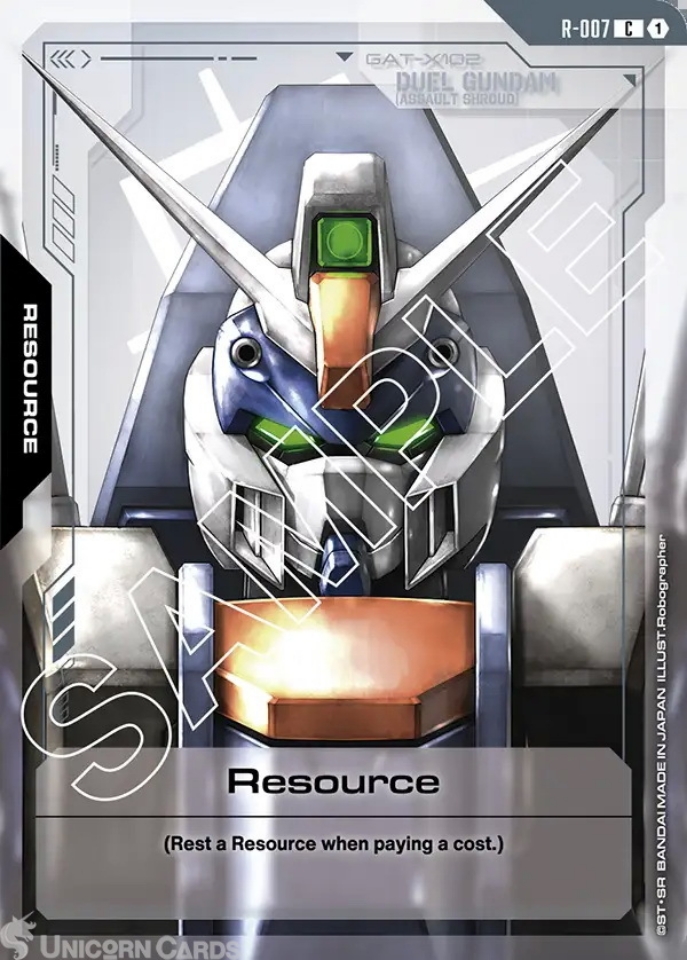 R-007 Resource : C Gundam TCG Card : GD01: Newtype Rising:: Unicorn ...
