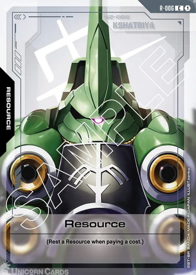 R-006 Resource : C Gundam TCG Card : GD01: Newtype Rising:: Unicorn ...