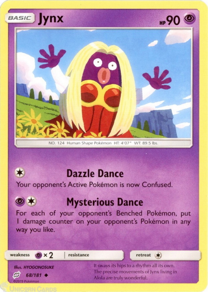 Jynx 68/181 : Uncommon Mint/Near Mint Pokemon Card : SM09: Team Up ...