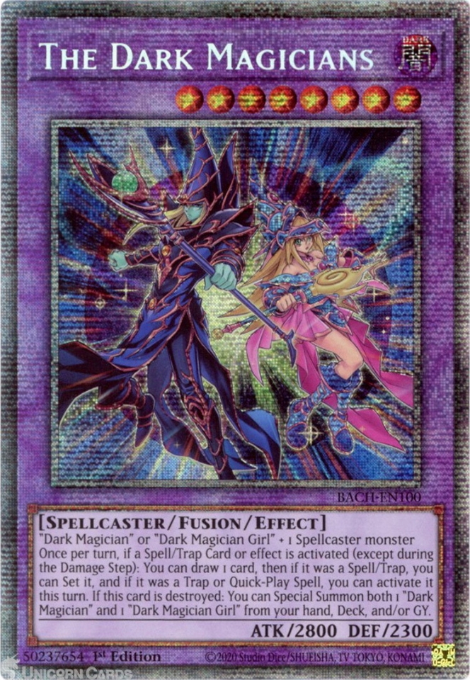 BACH-EN100 The Dark Magicians Starlight Rare 1st Edition Mint YuGiOh ...