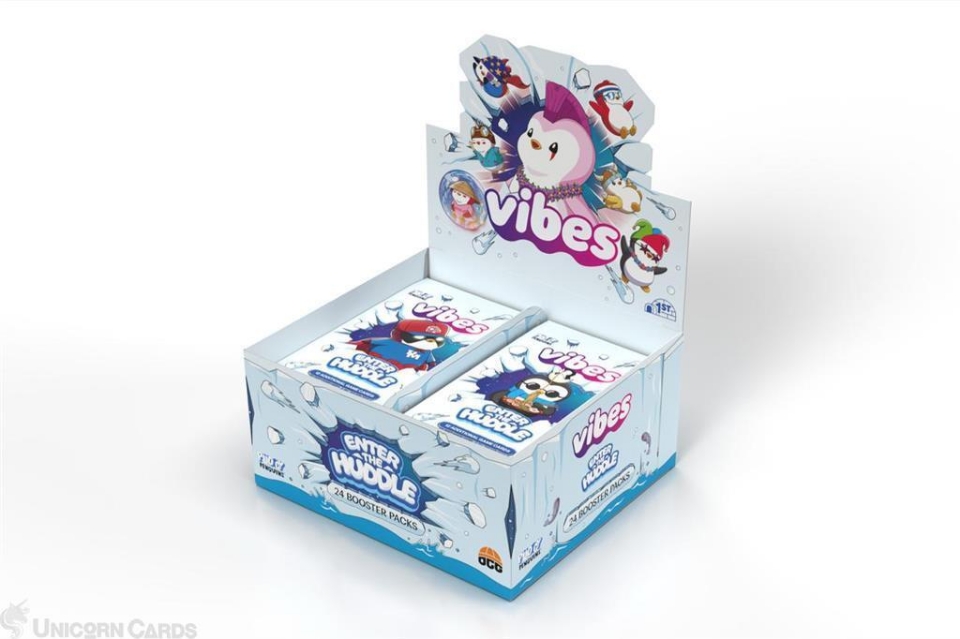 Vibes Pudgy Penguins TCG: Enter The Huddle 1st Edition Booster Display ...