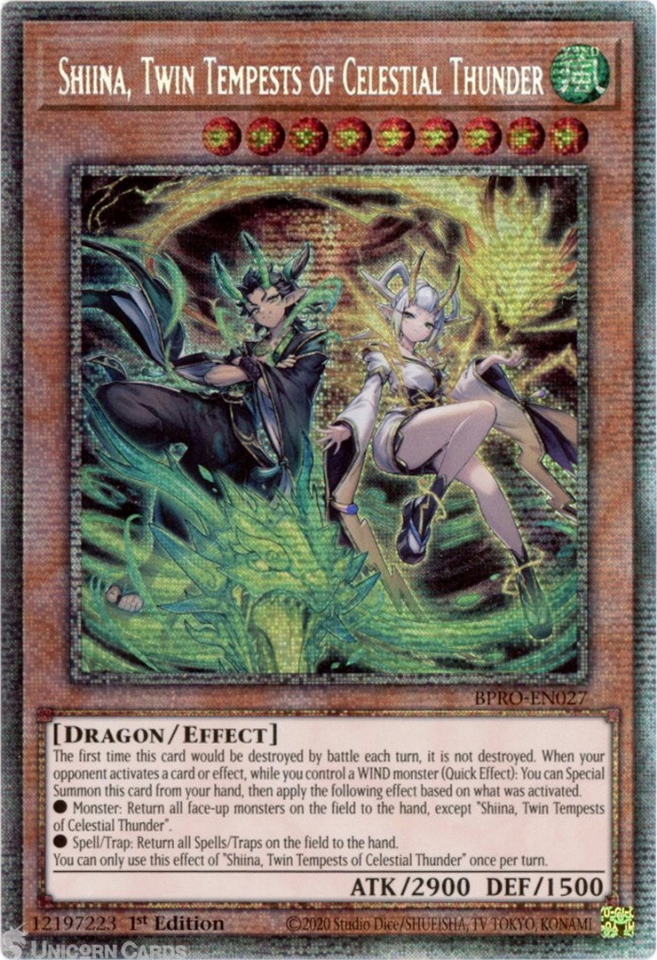 BPRO-EN027 Shiina, Twin Tempests of Celestial Thunder : Starlight Rare ...