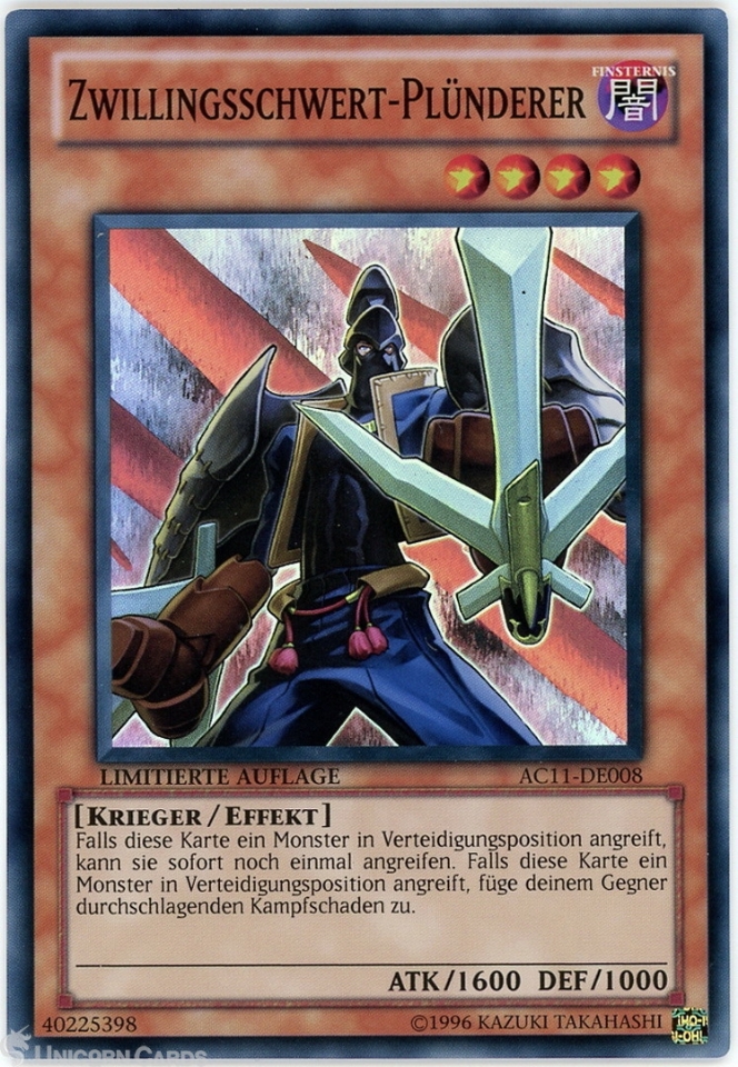 AC11-DE008 Twin-Sword Marauder Super Rare UK Tournament Legal GERMAN ...