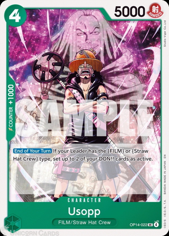 OP14-022 Usopp : Uncommon English One Piece TCG Card : OP14: The Azure ...